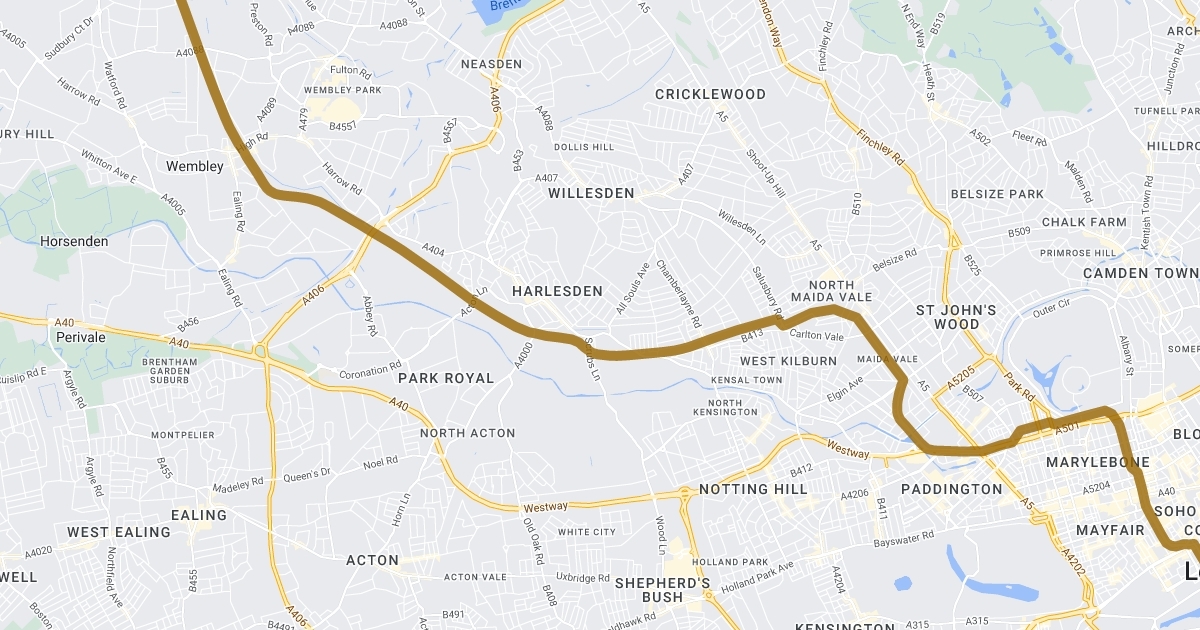 Bakerloo Line Geography Map : Scribble Maps