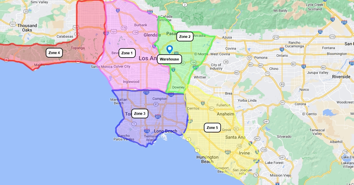 Move Loot LA Service Map 12/1/15 : Scribble Maps