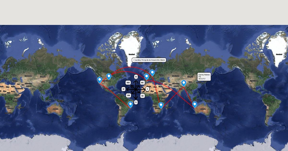 Map of destinations : Scribble Maps
