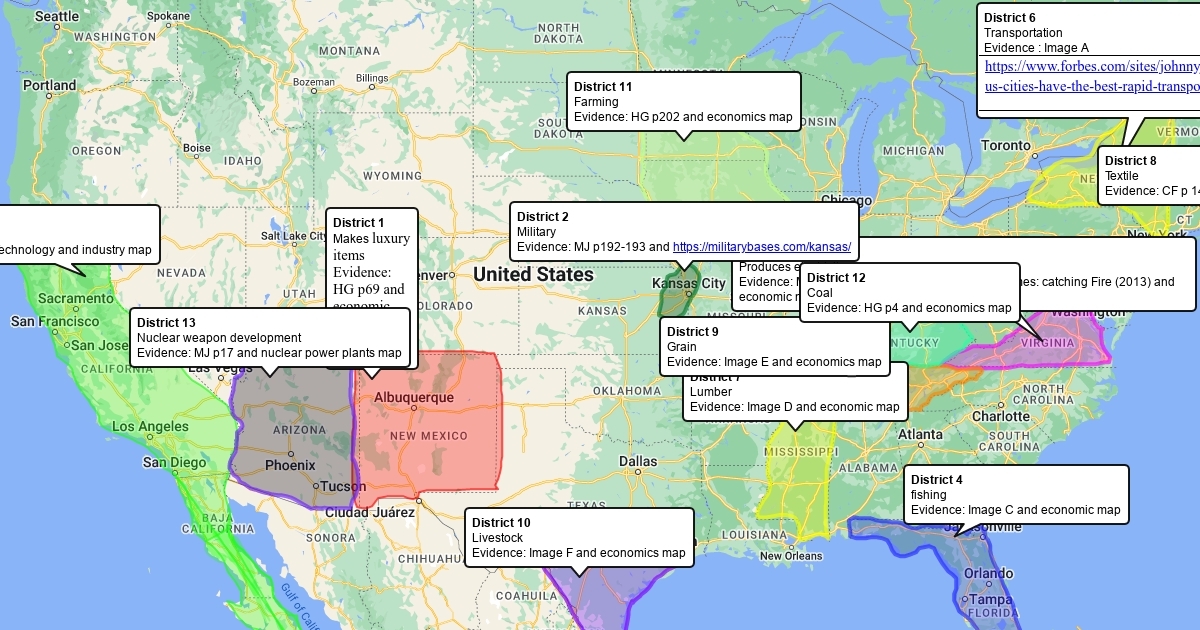 Hunger Games Map - Yesenia linares : Scribble Maps
