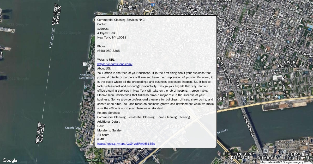 Commercial Cleaning Services NYC : Scribble Maps