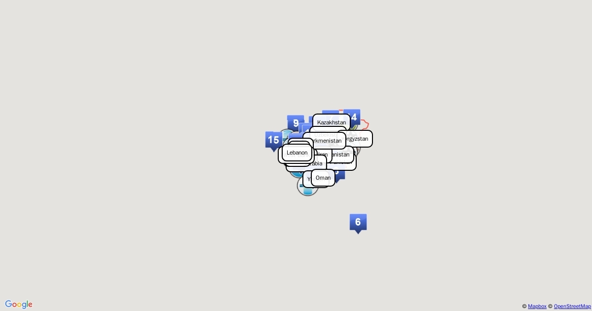Middle East Map : Scribble Maps