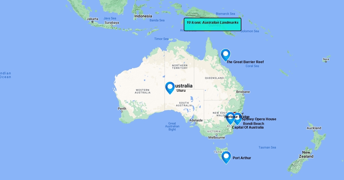 10 Iconic Au Landmarks : Scribble Maps