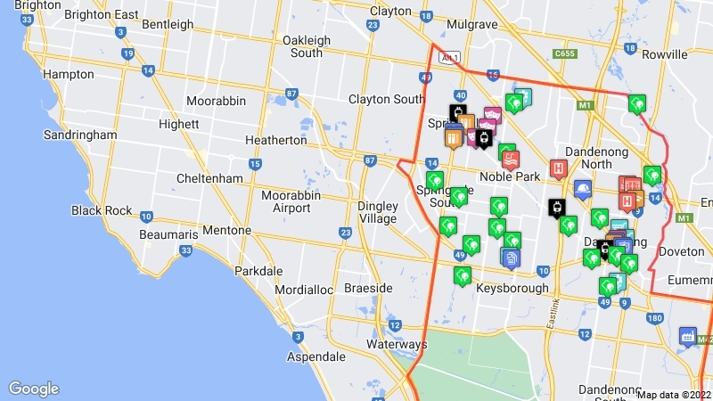 Greater Dandenong facilities : Scribble Maps