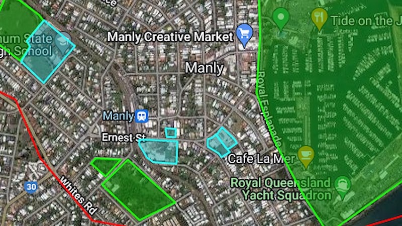 Map of Wynnum/Manly Area : Scribble Maps