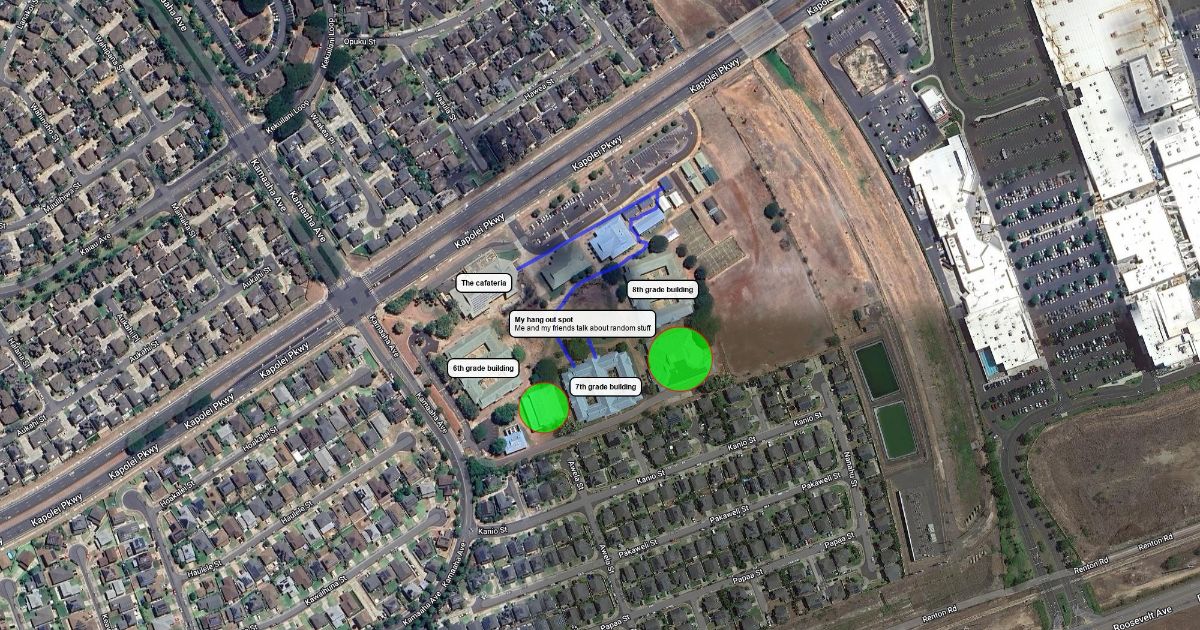 A map of the school : Scribble Maps