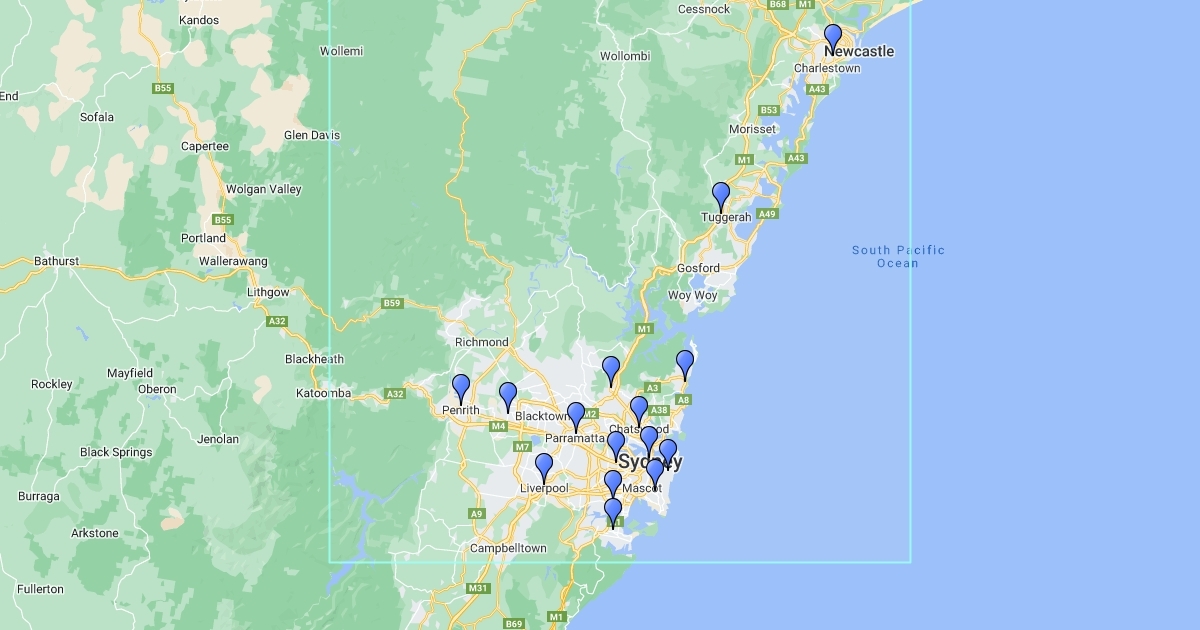 Westfield Locations : Scribble Maps