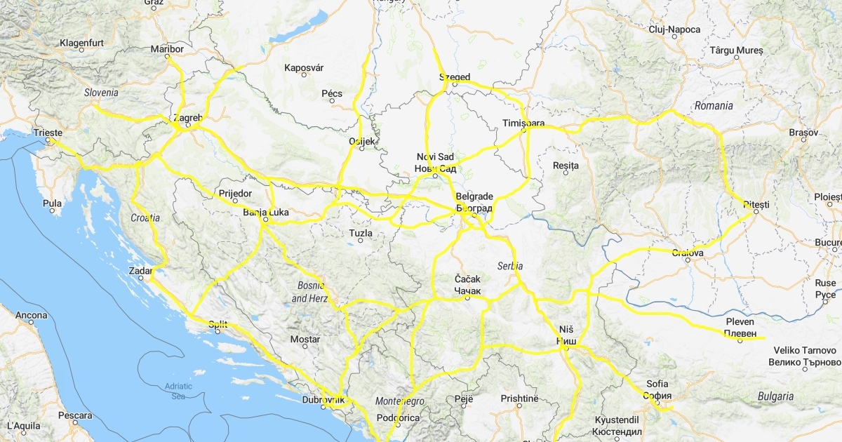 BALKAN HIGHWAY PLANS : Scribble Maps