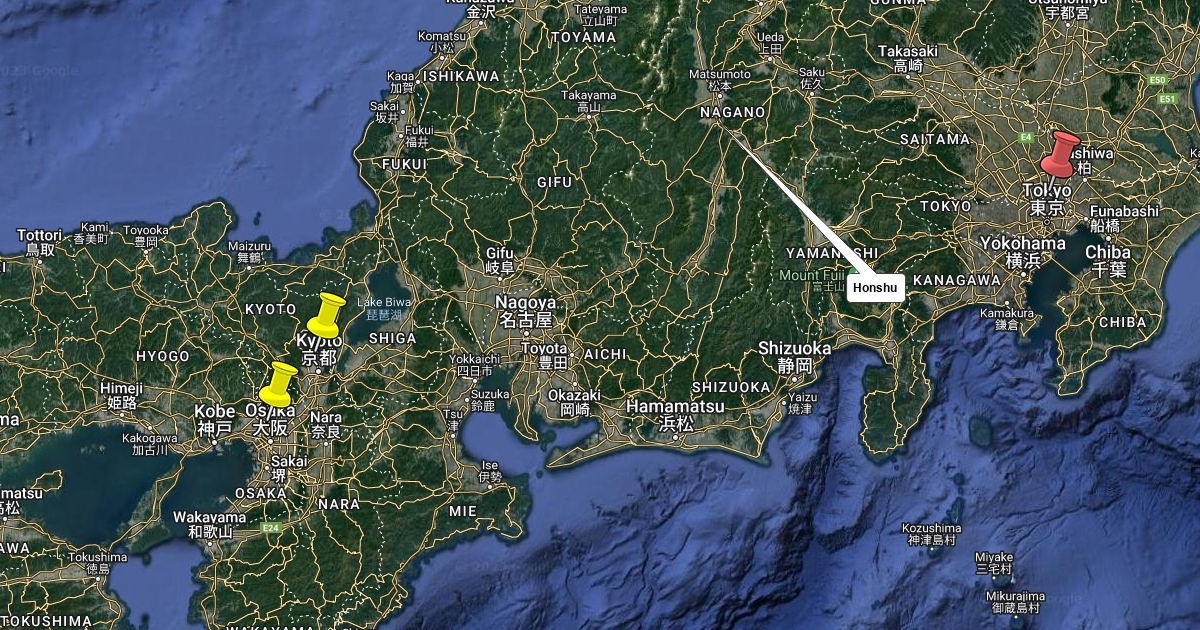 map of japan : Scribble Maps