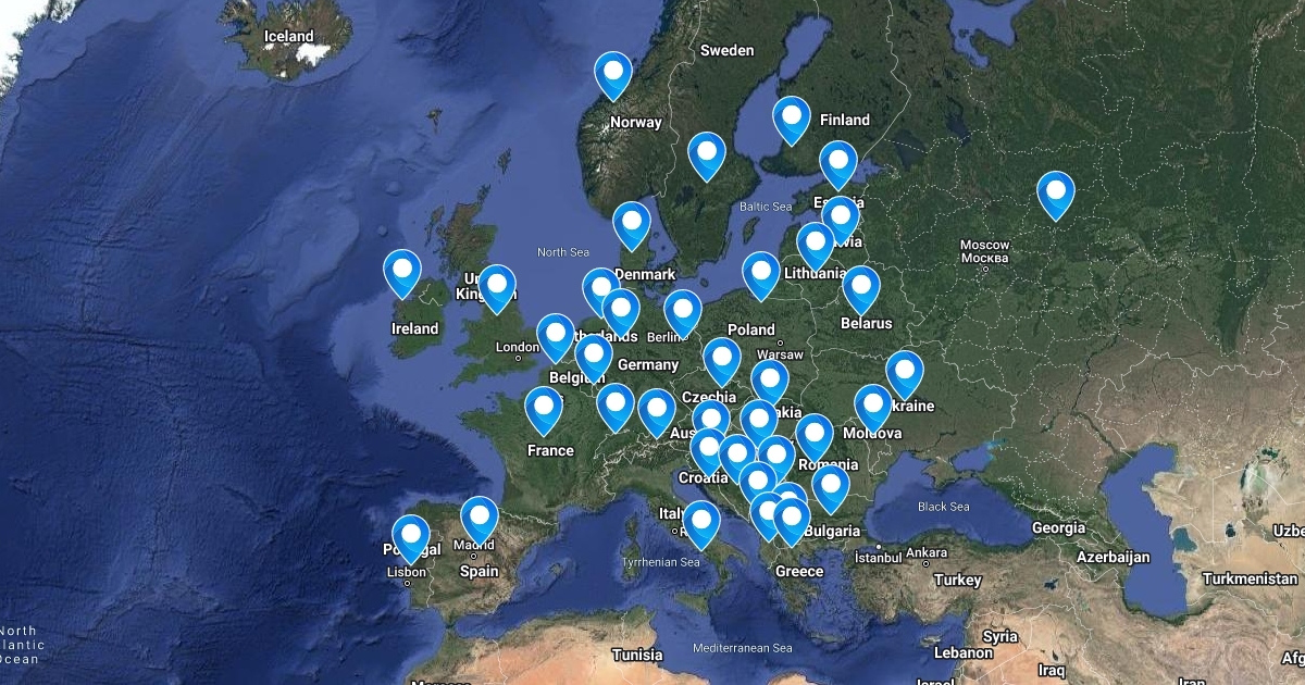 Europe after the fall of Communism : Scribble Maps