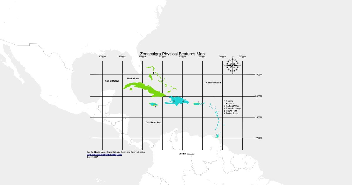 Zonacalgra Physical Features Map : Scribble Maps