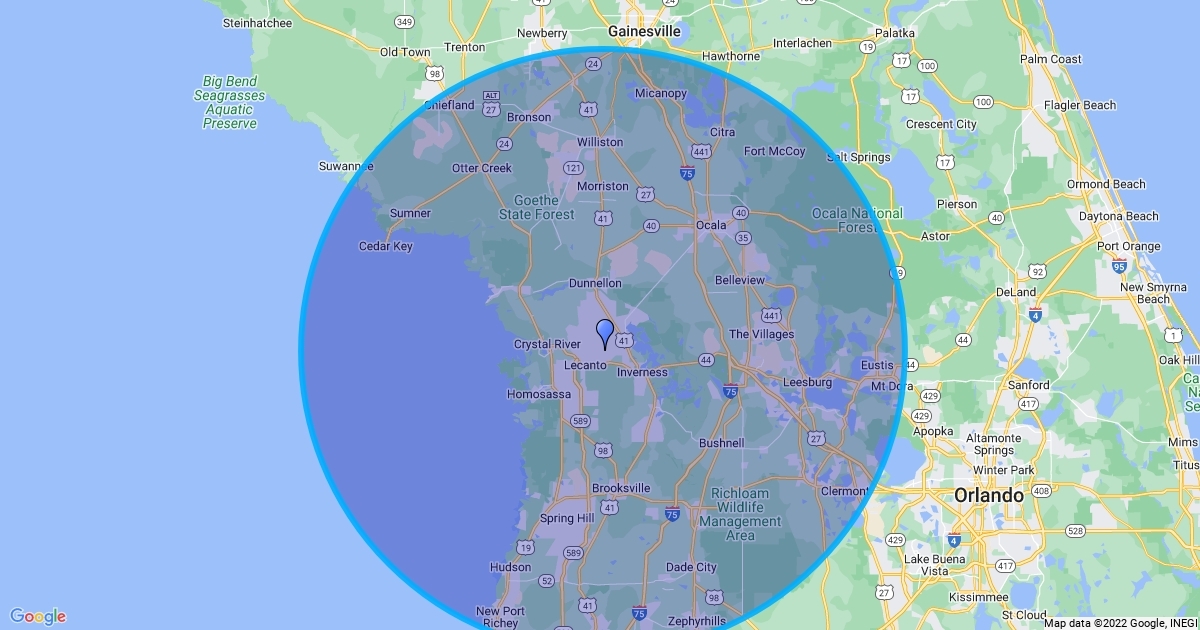 50 Mile Radius Scribble Maps