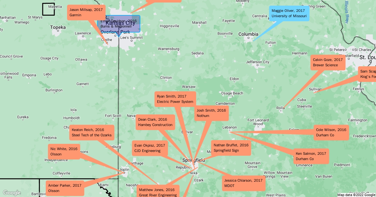 CofO Engineering Graduates : Scribble Maps