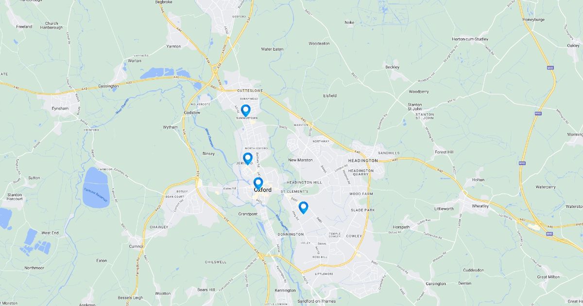 Poster places Oxford : Scribble Maps