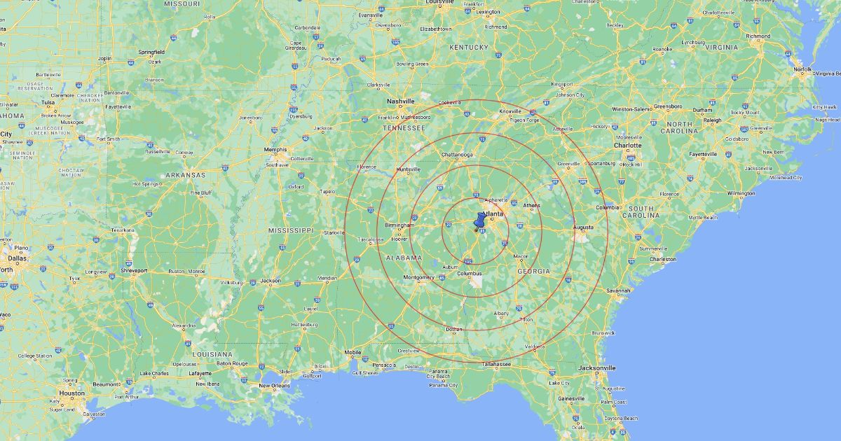 Georgia Radius : Scribble Maps