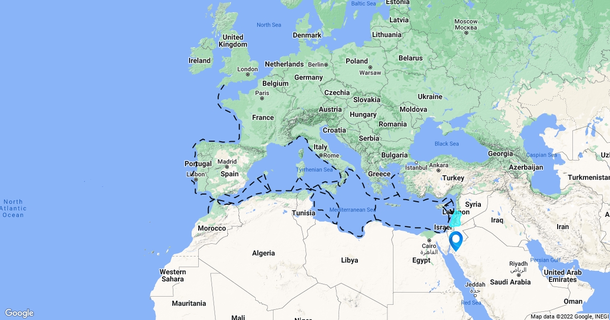 This map is a map of the Phoenicians water trade routes. : Scribble Maps