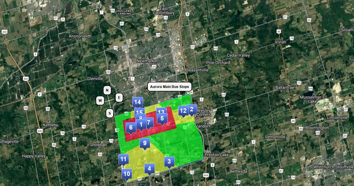 Aurora Main Bus Stops : Scribble Maps