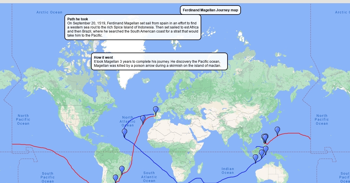 Ferdinand Magellan Map