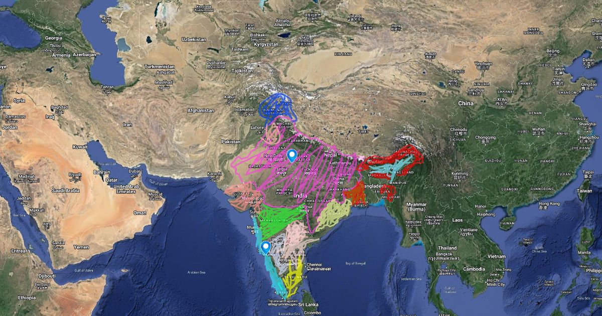 Thematic map of India : Scribble Maps