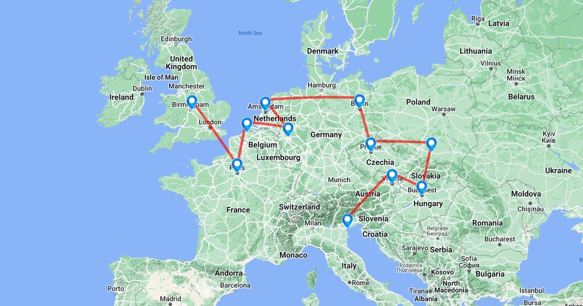 Interrail Map : Scribble Maps