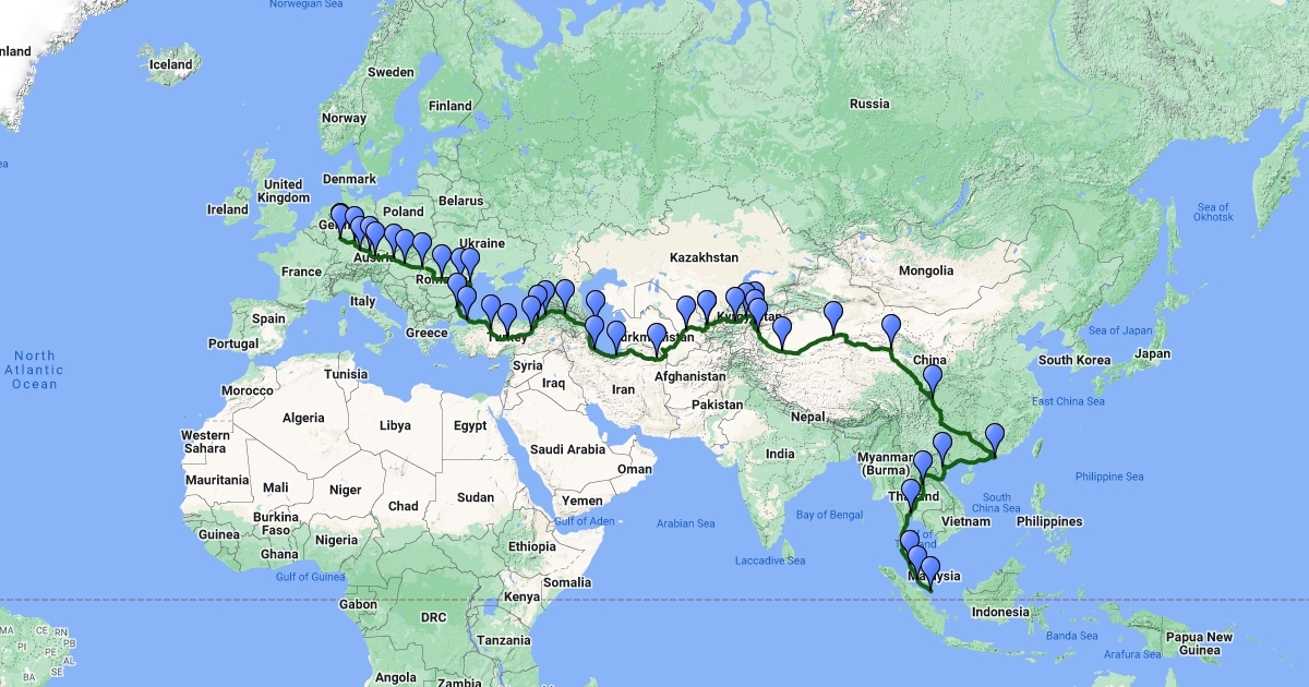 Biketrip with destinations : Scribble Maps