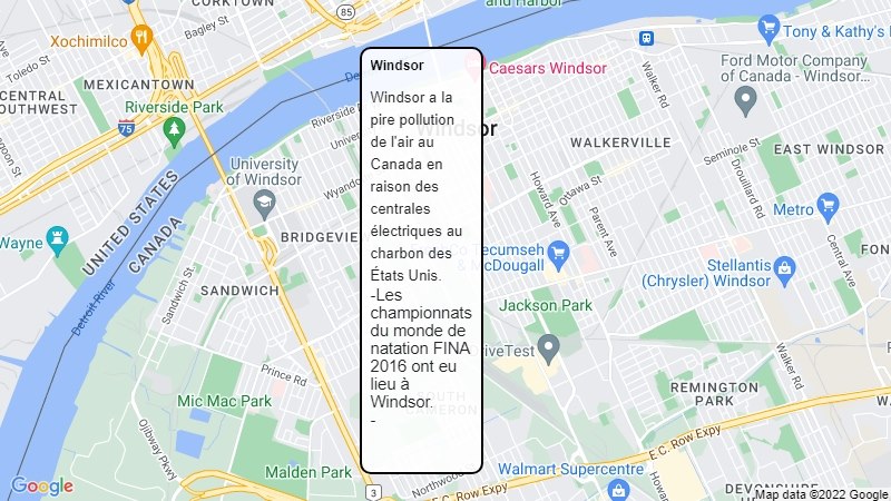 Windsor et yellowknife. : Scribble Maps