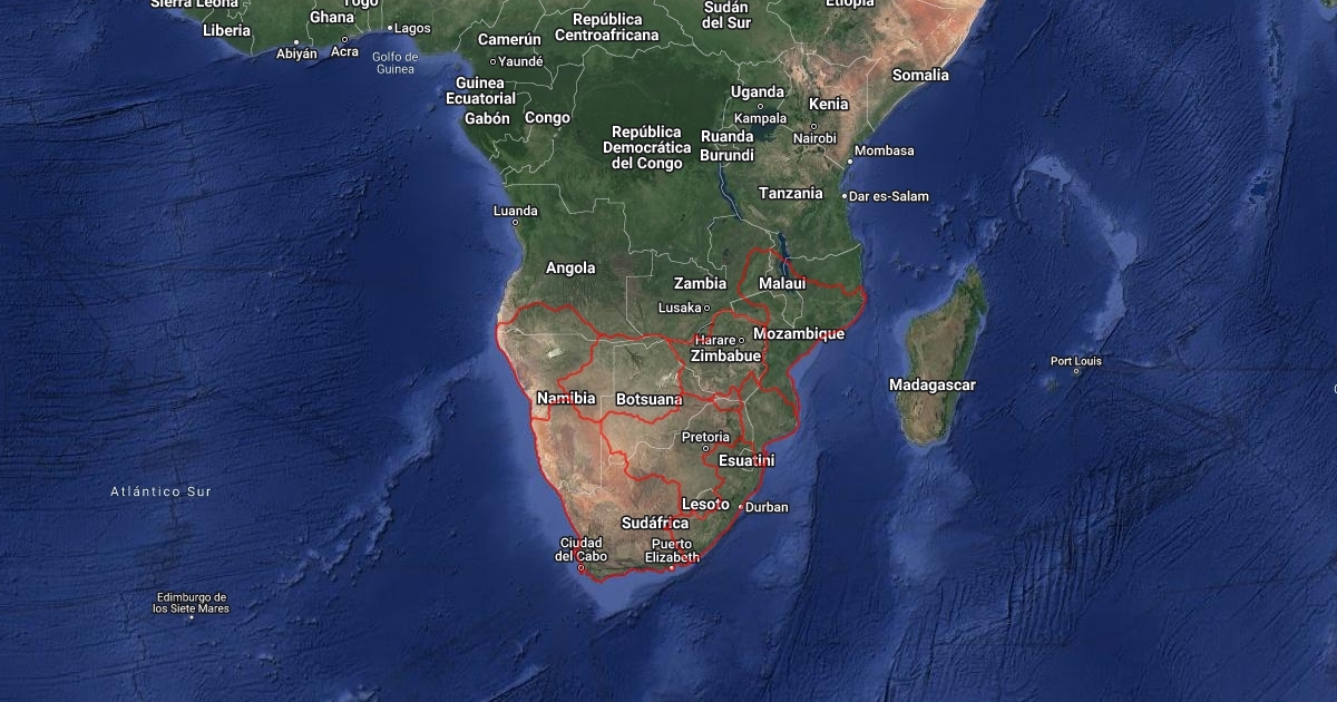 Map of Southern Africa : Scribble Maps