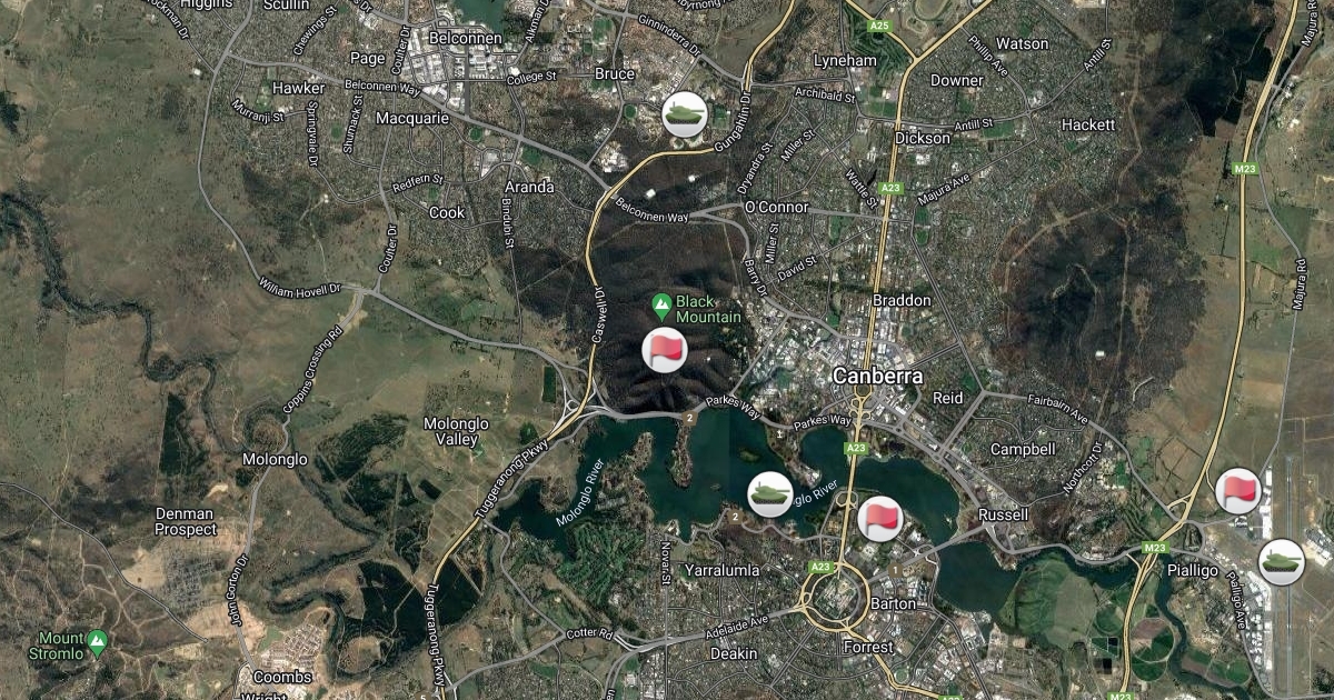 Nolung's Map of Canberra - English Assignment : Scribble Maps