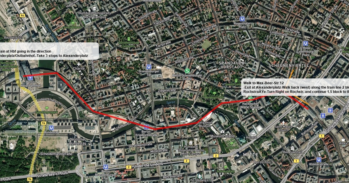 directions from Hbf : Scribble Maps