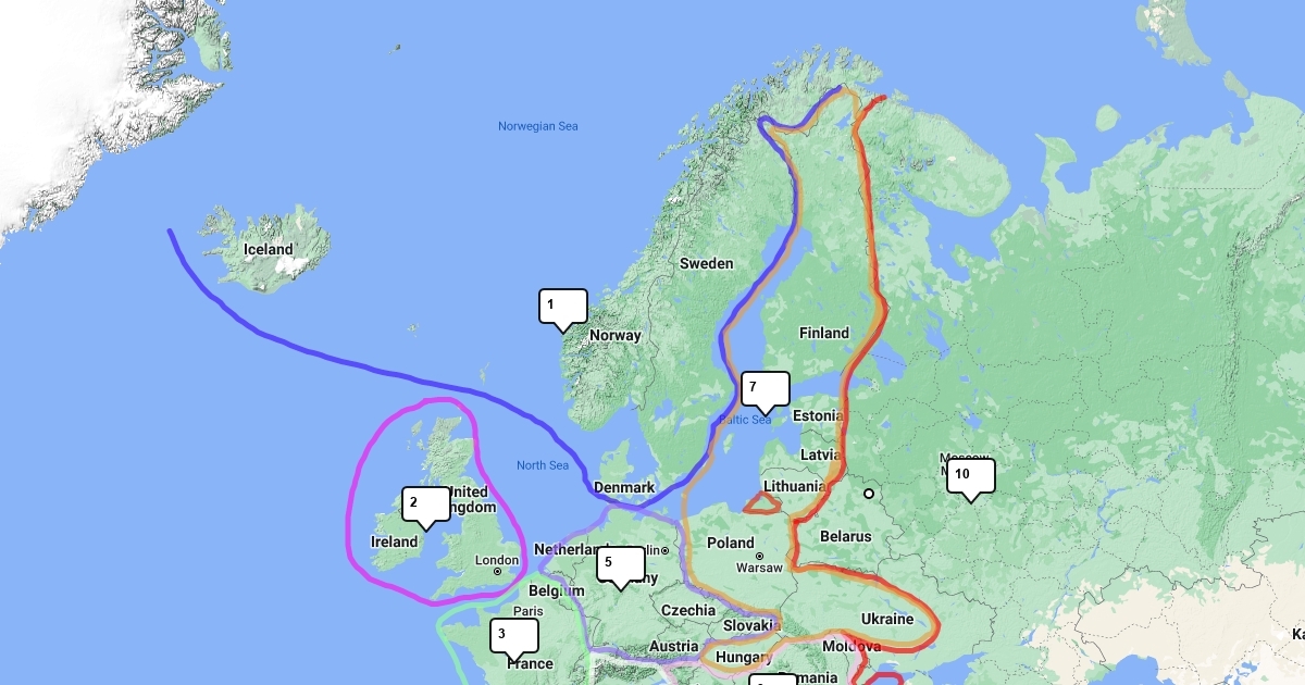 map of Europe : Scribble Maps