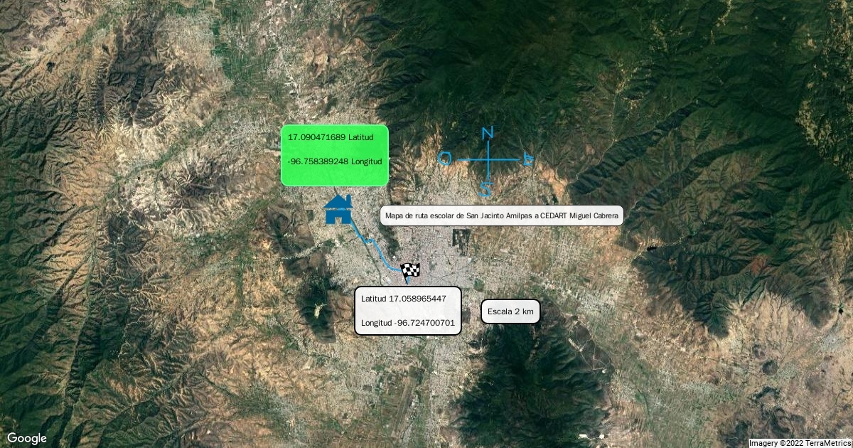 Mapa de ruta escolar : Scribble Maps