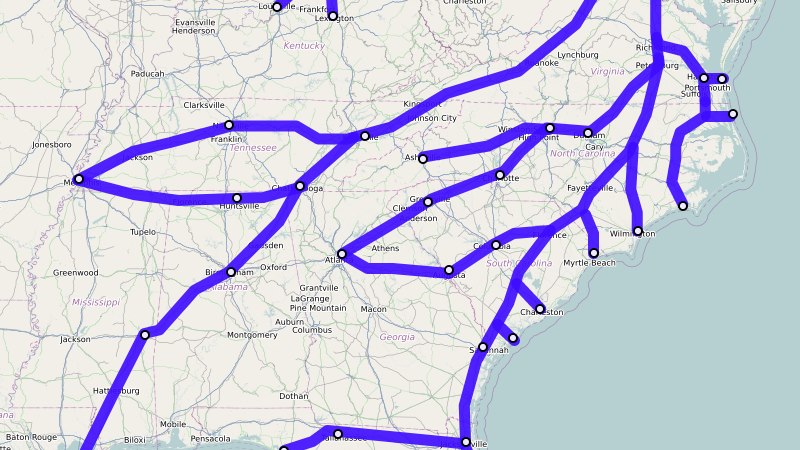 sleeper bus map : Scribble Maps