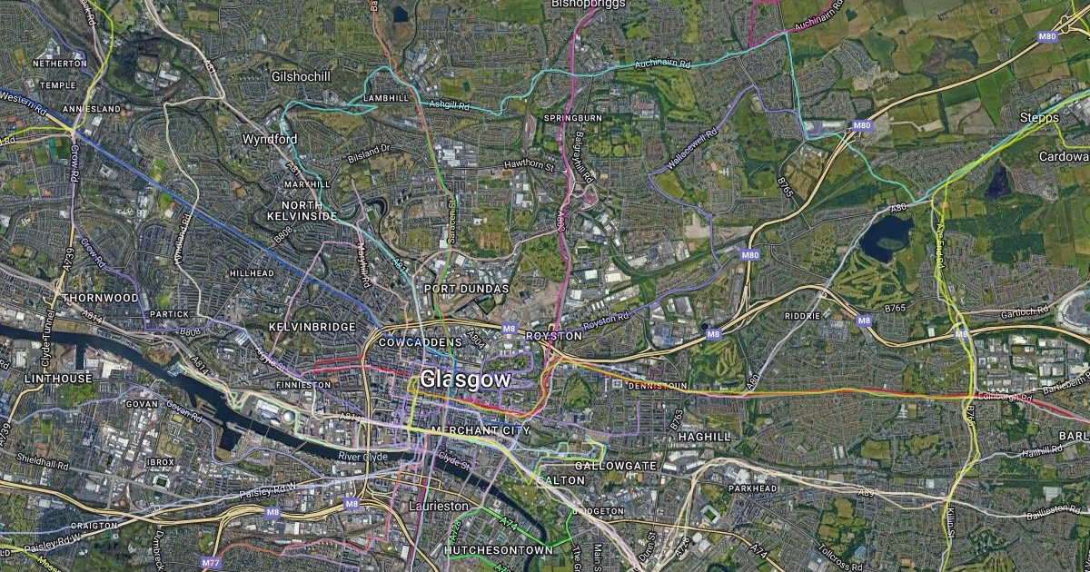New trams in Glasgow : Scribble Maps