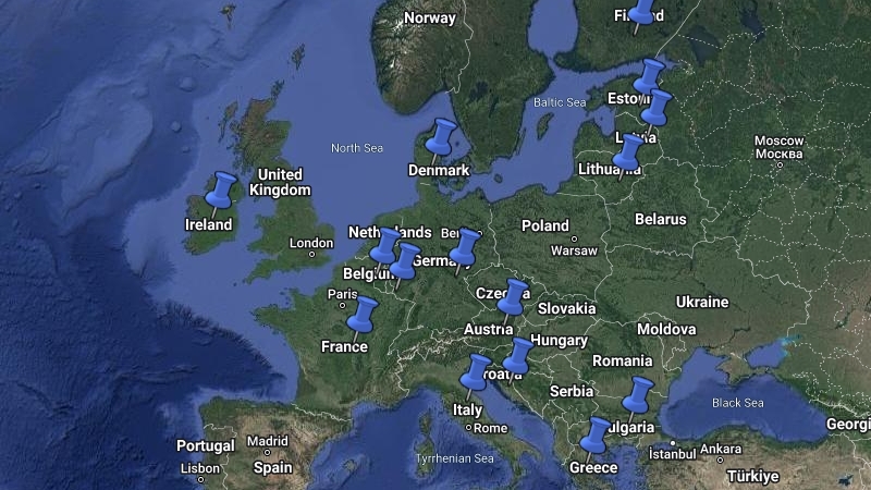 Carta Tematica Europa : Scribble Maps