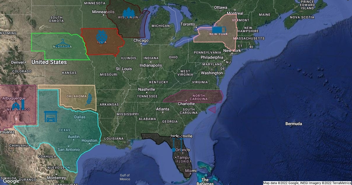 Regions of districts : Scribble Maps