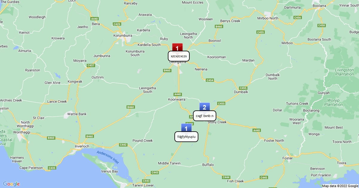 AFL Gippsland Map : Scribble Maps