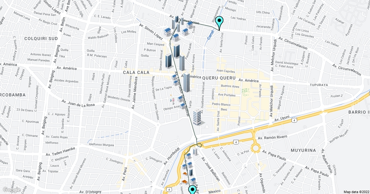 Ruta del colegio La Salle a las Islas : Scribble Maps