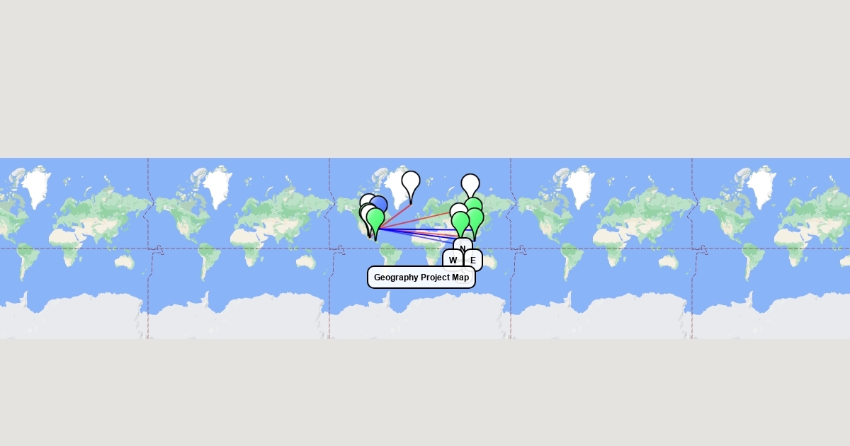 AT2 Geography project map : Scribble Maps