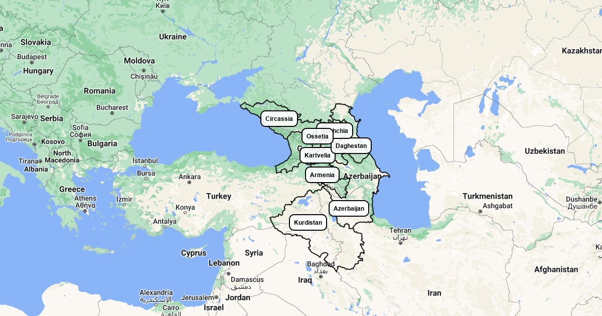 Alternate Caucasus/West Asia Map : Scribble Maps