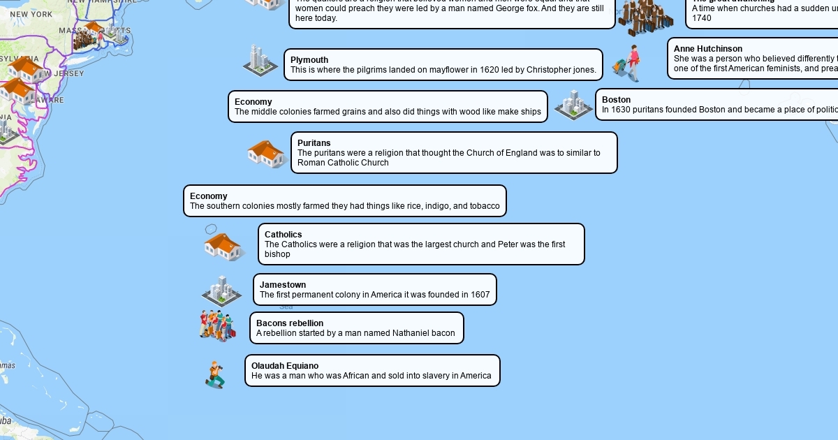 Colonies map : Scribble Maps