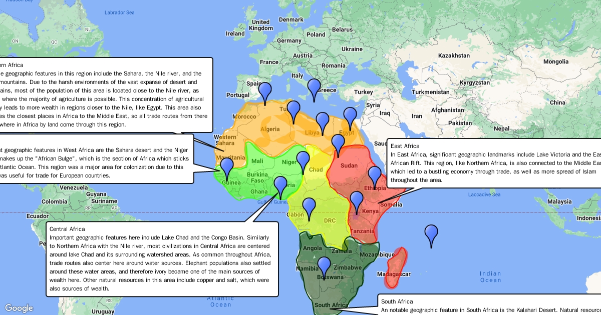 Map of Essential African Geography : Scribble Maps