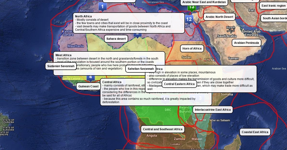 Regions of Africa : Scribble Maps