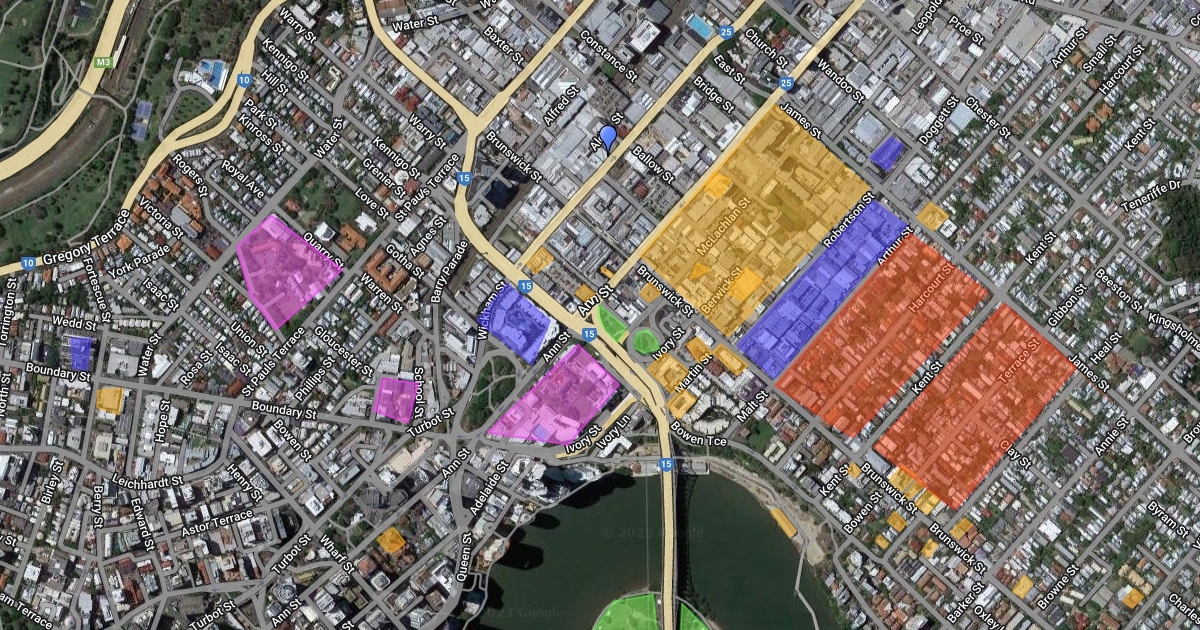 Fortitude Valley Land Use : Scribble Maps