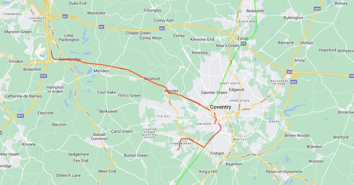 Coventry light rail : Scribble Maps