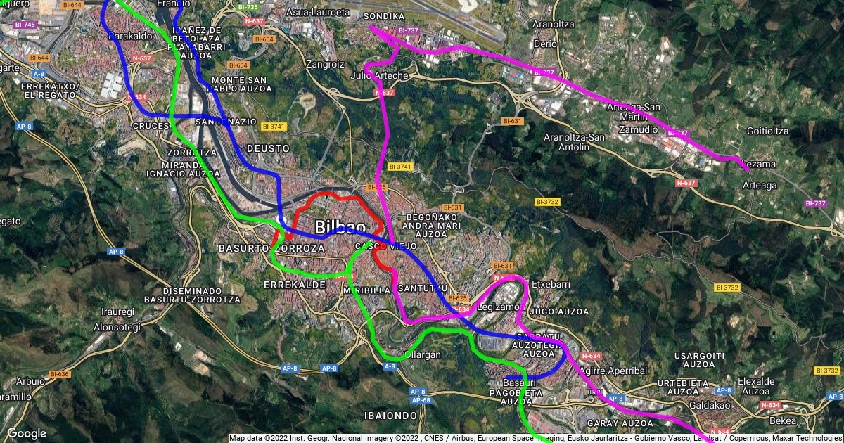 Bilboa Transit : Scribble Maps