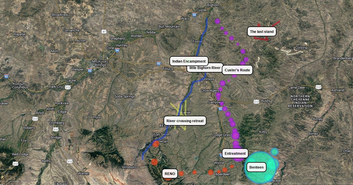 Battle of Little Bighorn : Scribble Maps