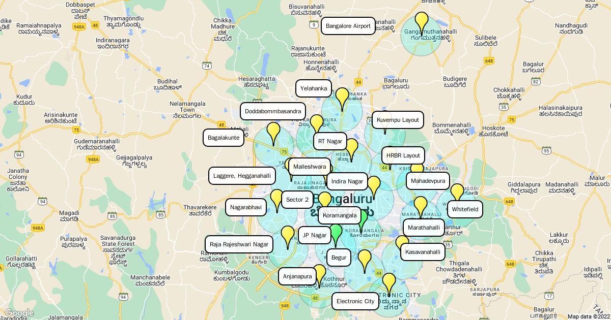 Bangalore Mapping : Scribble Maps