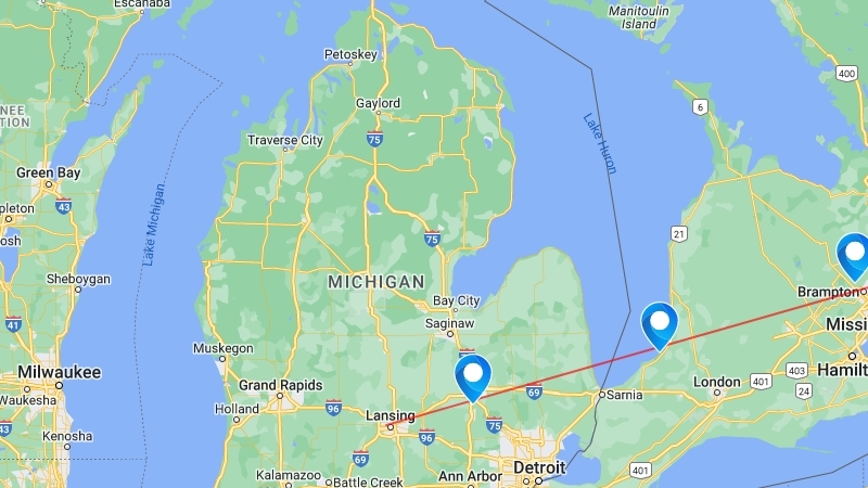 Straight Line Map : Scribble Maps