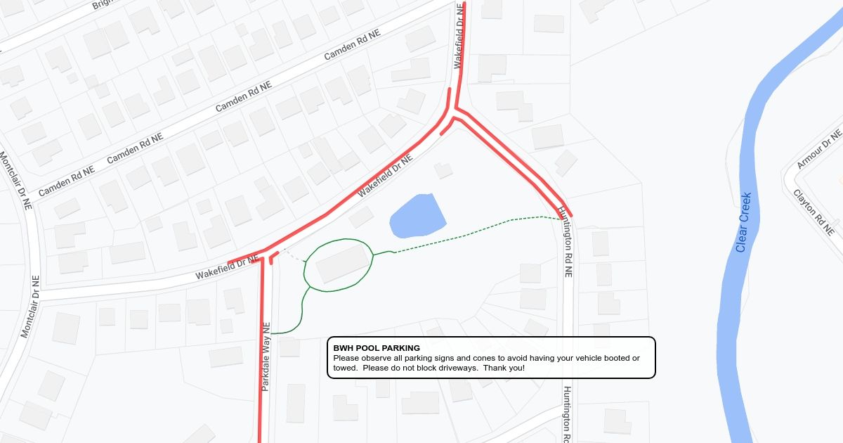 BWH Pool Parking Map Final : Scribble Maps