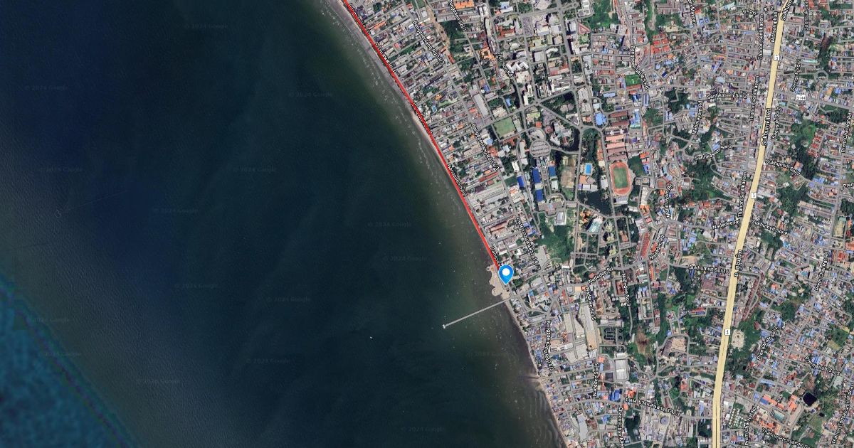 Bang Saen bike ride : Scribble Maps